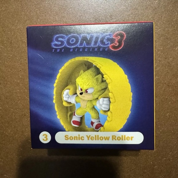Toys | Mcdonalds Sonic 3 224 Happy Meal Toy 3 Sonic Yellow Roller ...